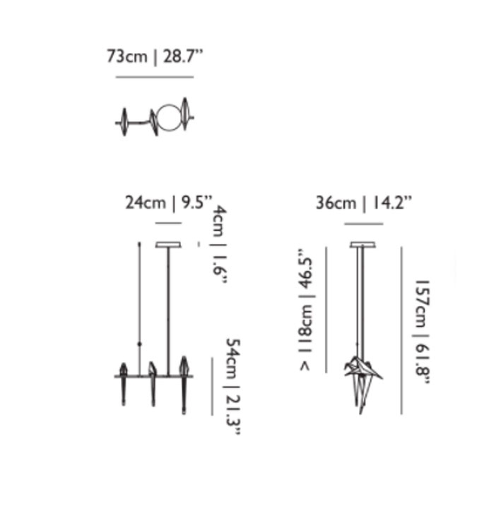 Moooi Perch Light Branch Small pendel